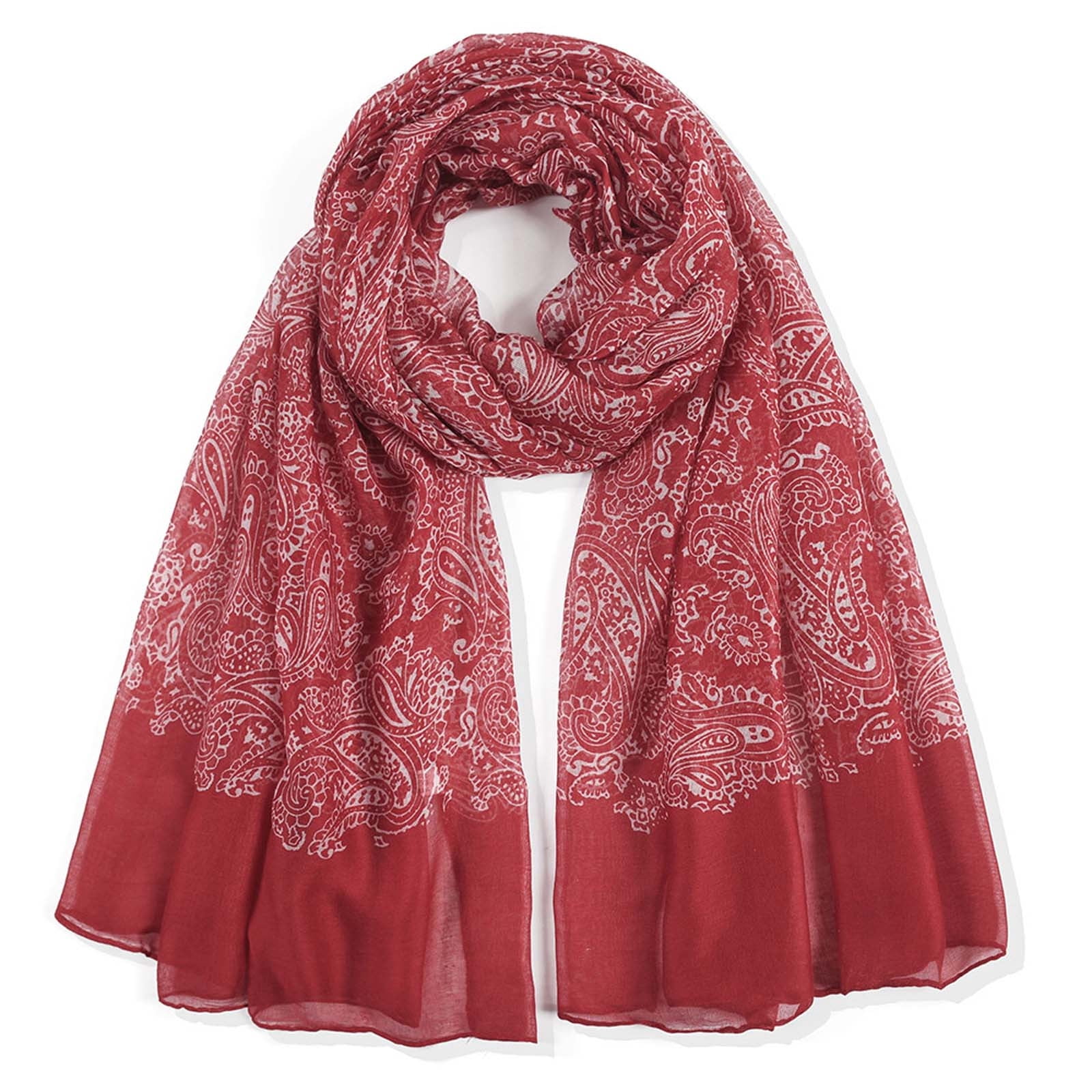 Luowei Fashion Winter Scarf, Red Winter Thermal Christmas Scarf, Women ...