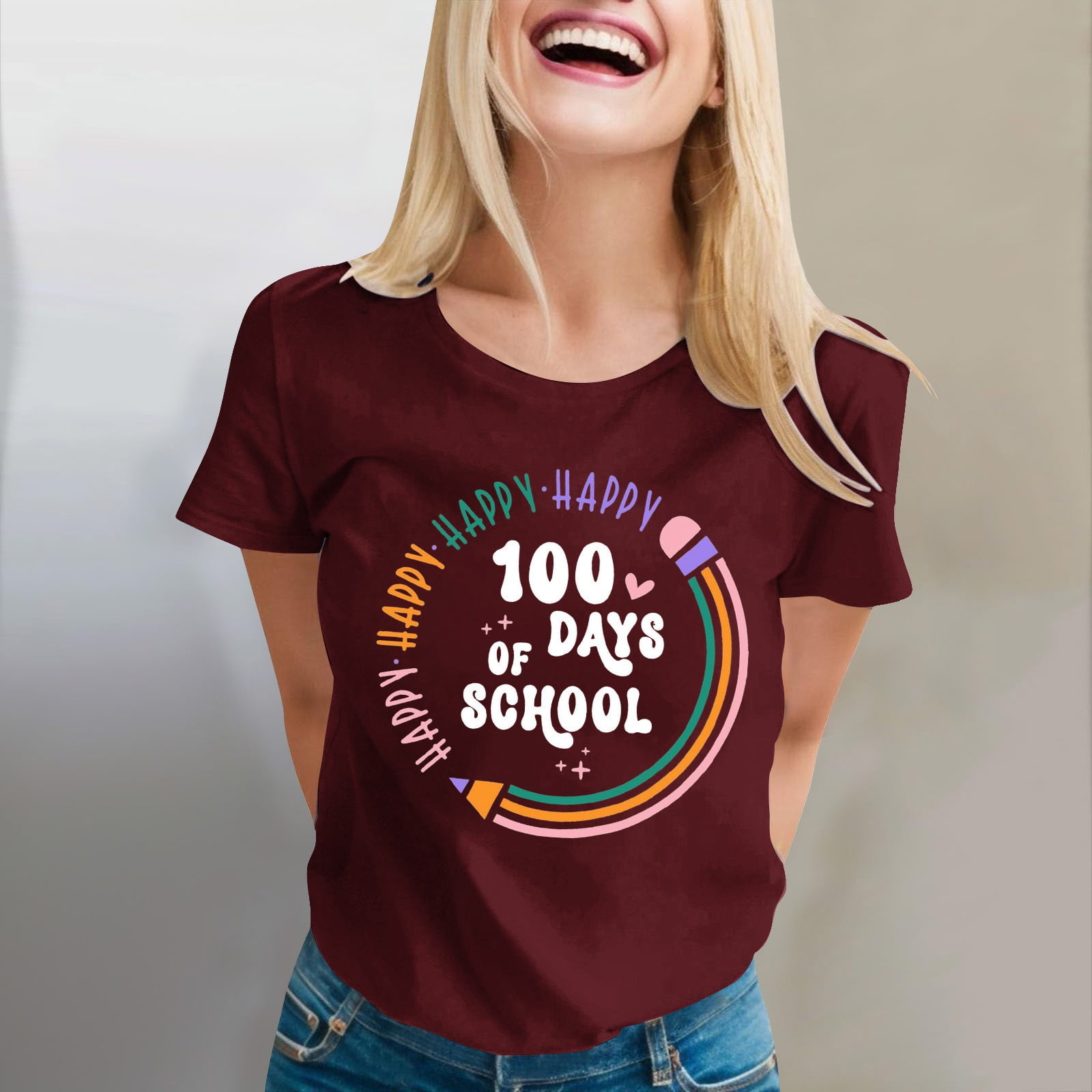 Luowei Teacher - Approved! Women's 100 Days of School T - Shirts ...