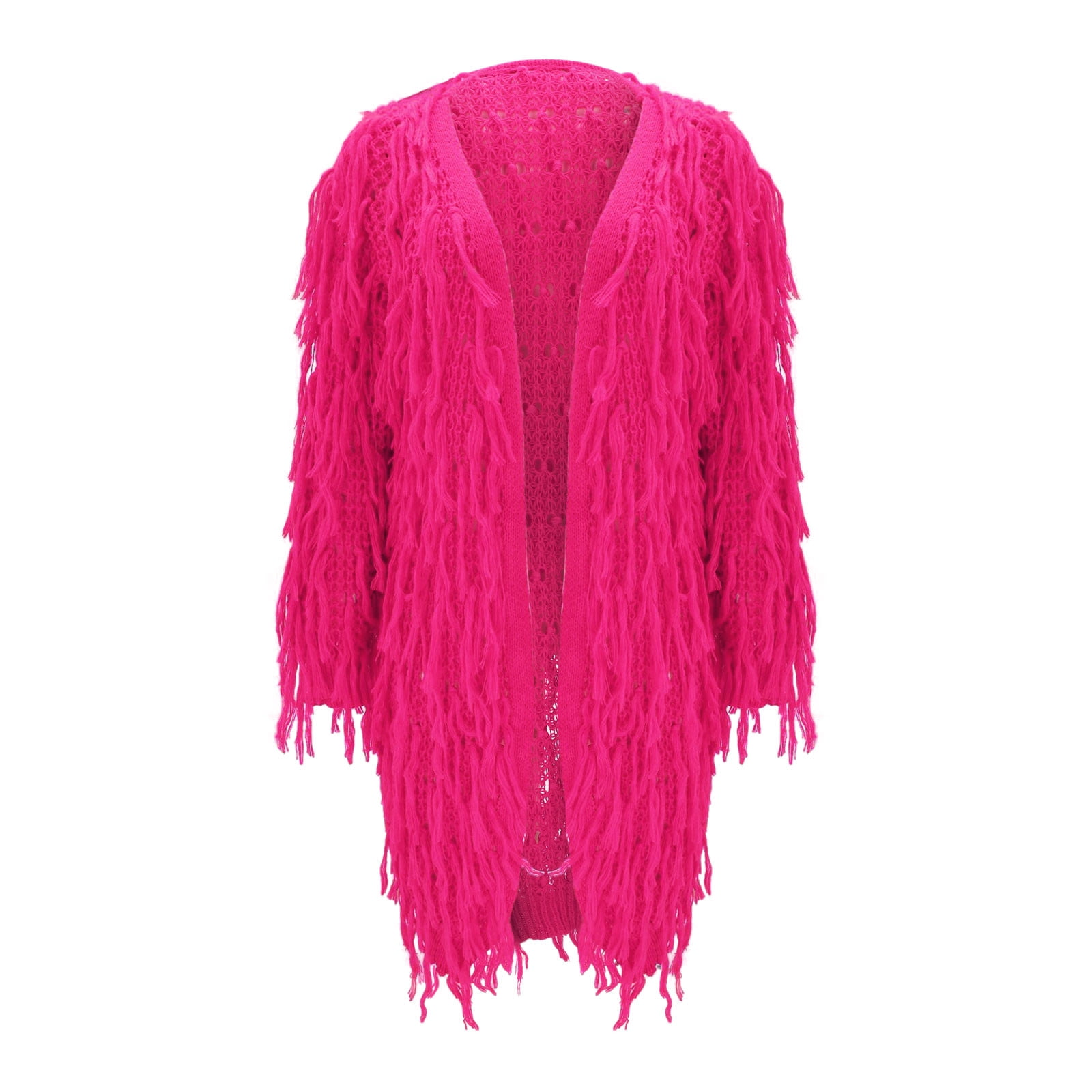 Luowei Winter Thermal Christmas Cardigan, Pink Long Sleeve Christmas ...
