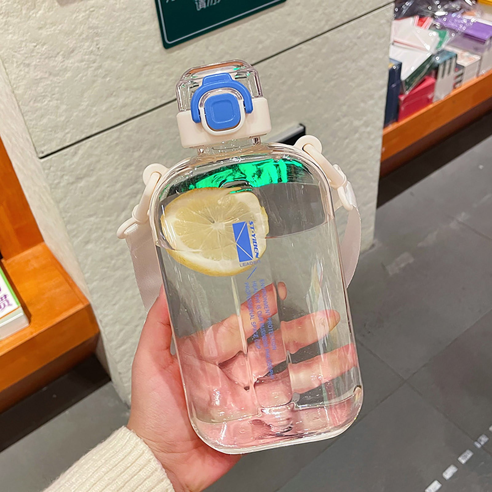 Luphy Glass&Bottle Sports Cup Juice Glass 24 Oz Flat Water Bottle ...