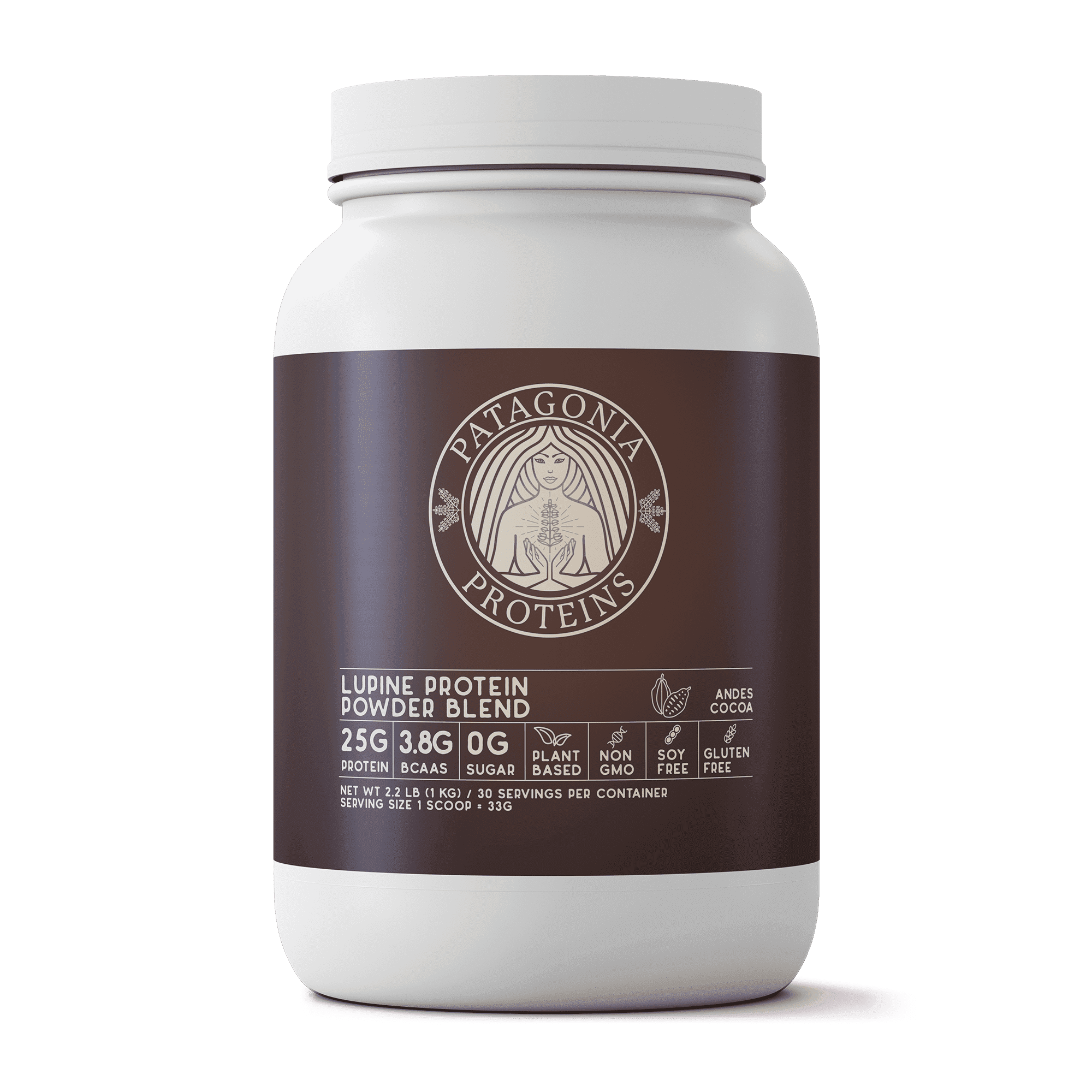 Lupine Protein Powder Andes Cocoa 2.2 lb Pot - Walmart.com