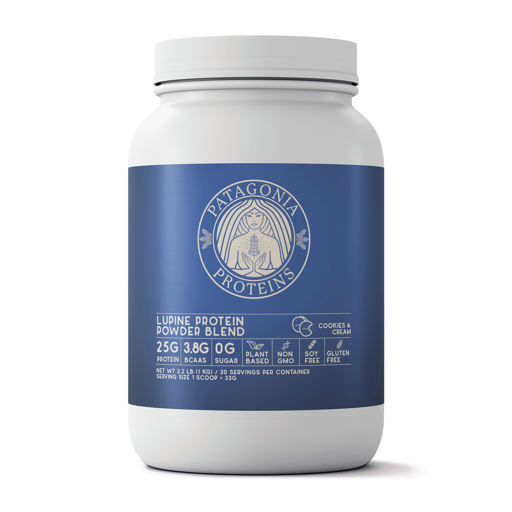 Lupine Protein Powder Cookies & Cream 2.2 lb Pot - Walmart.com