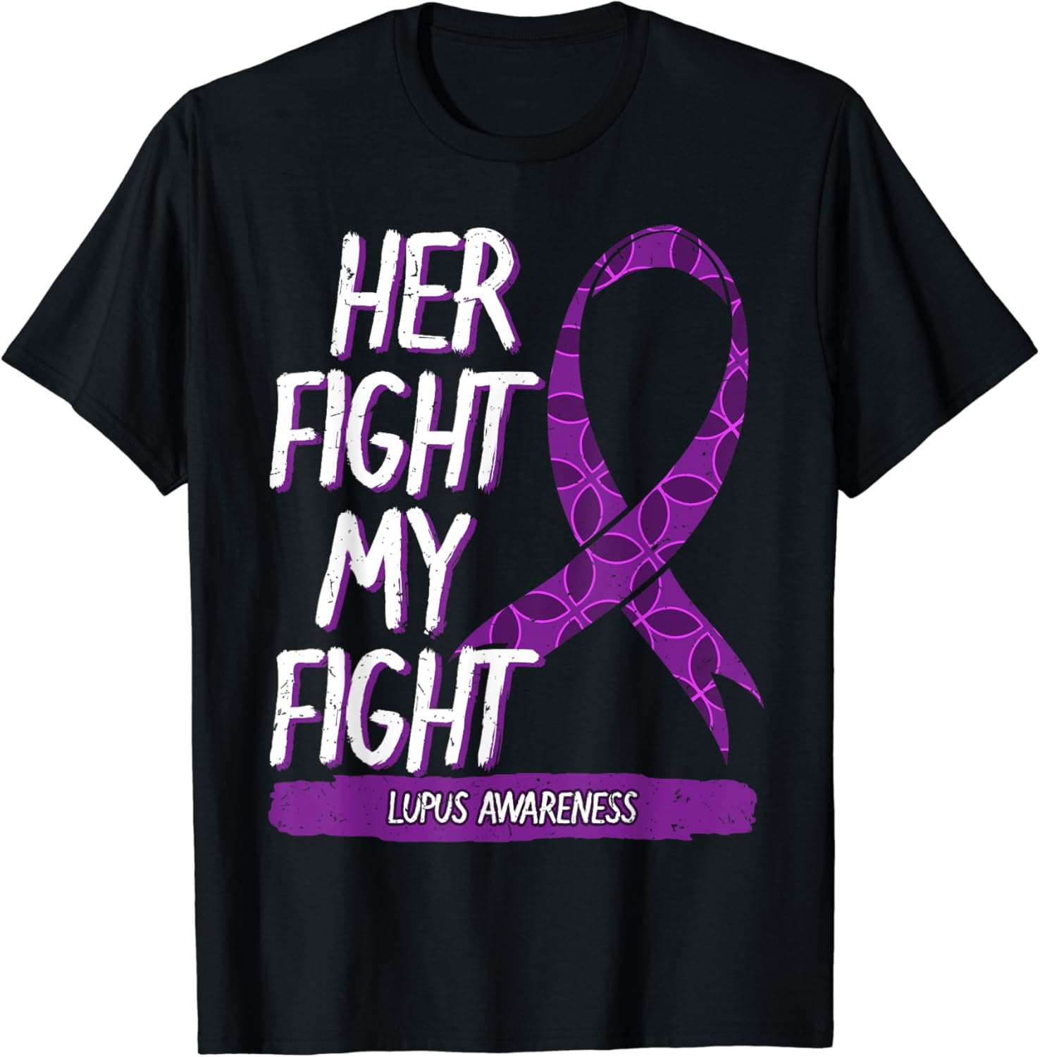 Lupus Awareness Fight SLE Purple Ribbon Butterfly Gift Idea T-Shirt ...