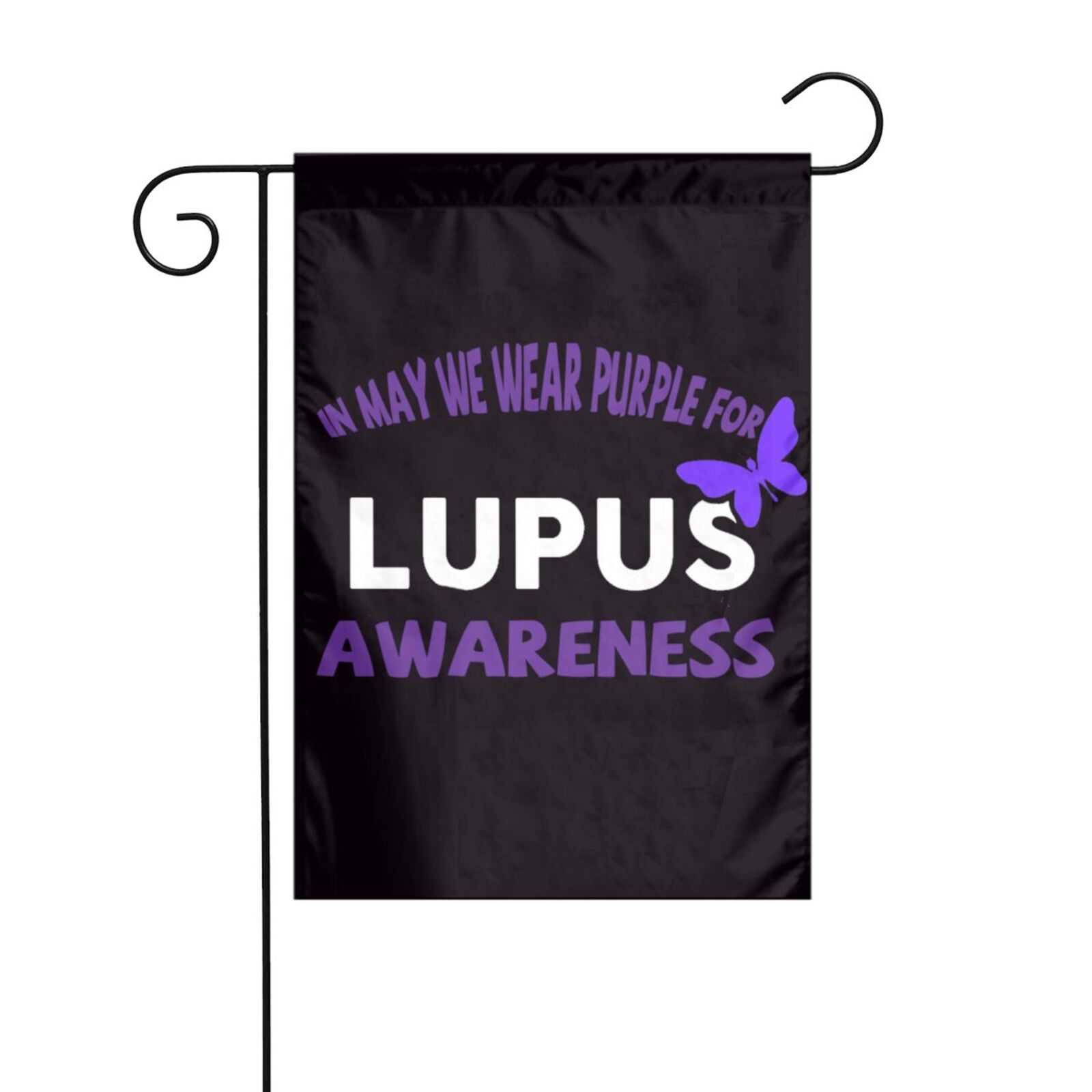 Lupus Awareness Month Purple Ribbon Garden Flag Double Sided Yard ...