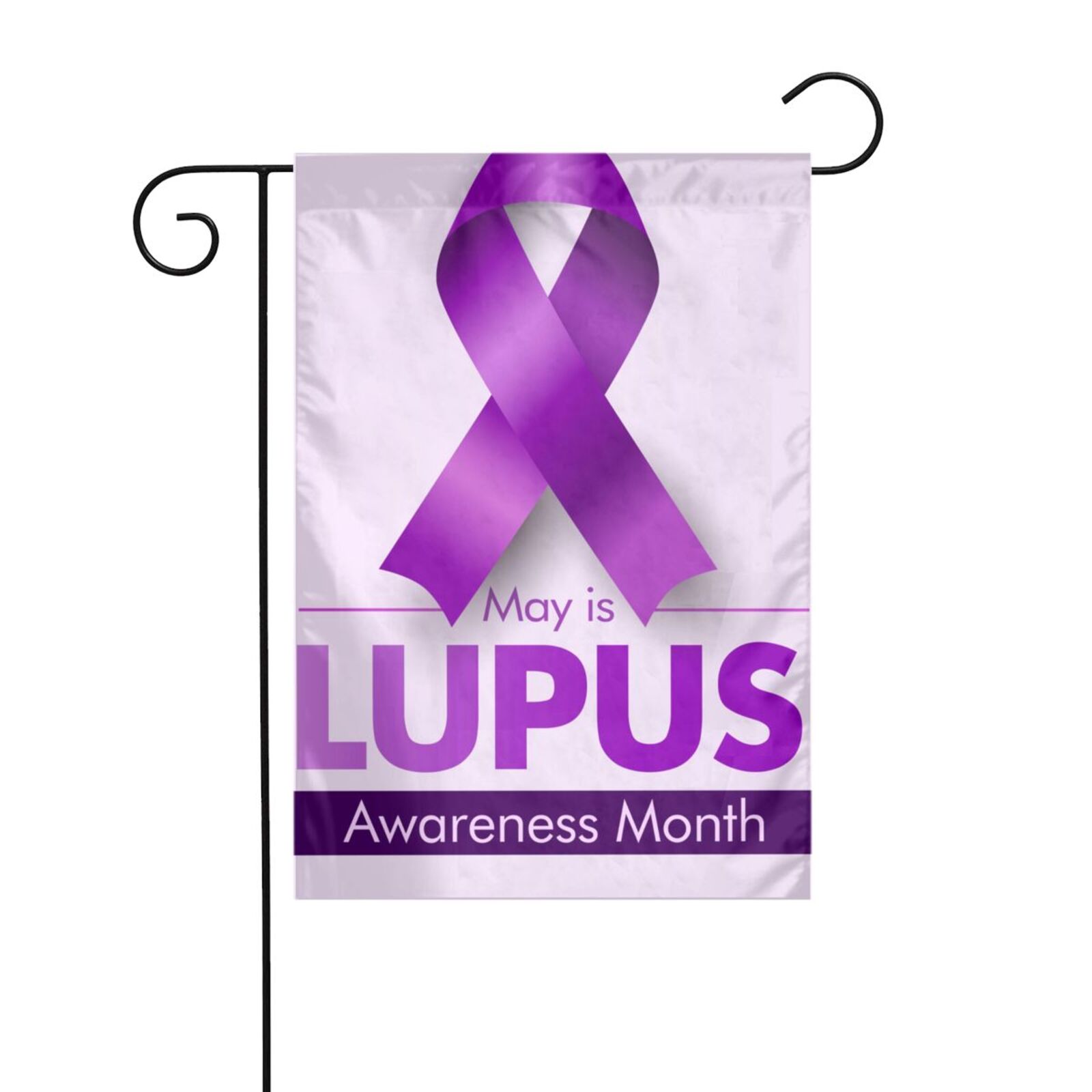 Lupus Awareness Month Purple Ribbon Garden Flag Double Sided Yard ...