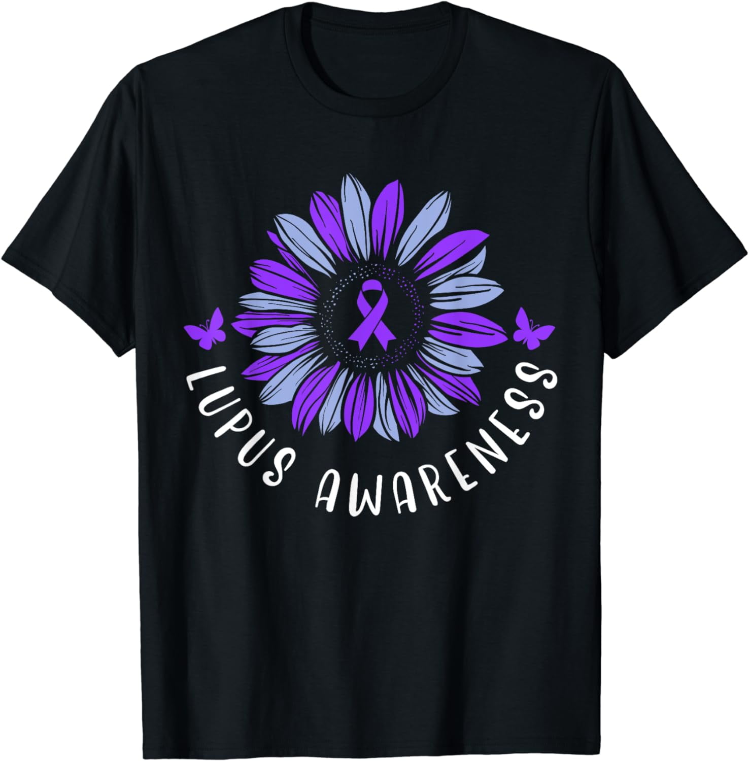 Lupus Awareness Purple Ribbon SLE Autoimmune Disease T-Shirt - Walmart.com