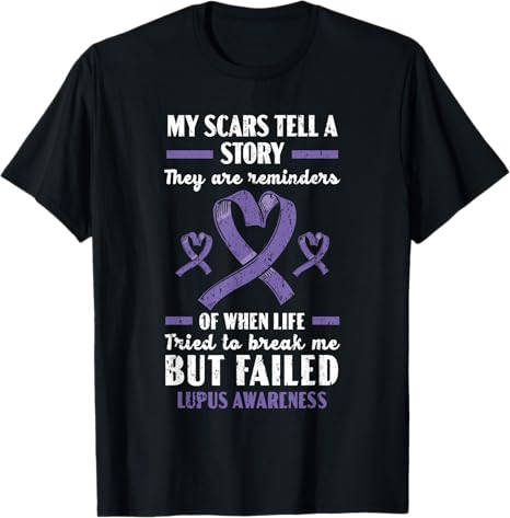 Lupus Awareness Purple Ribbon SLE Autoimmune Disease T-Shirt - Walmart.com