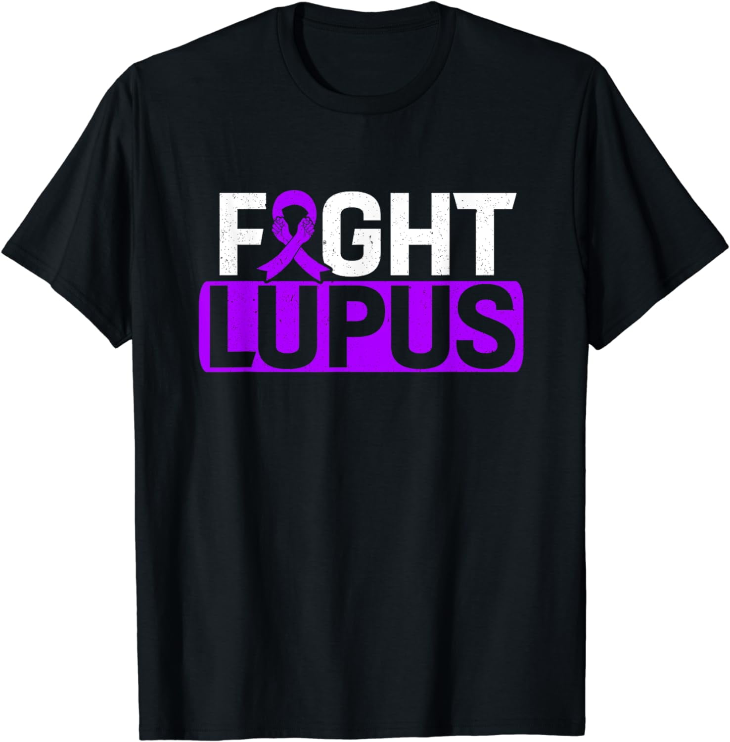 Lupus Fight Systemic Lupus Erythematosus Purple Awareness T-Shirt ...