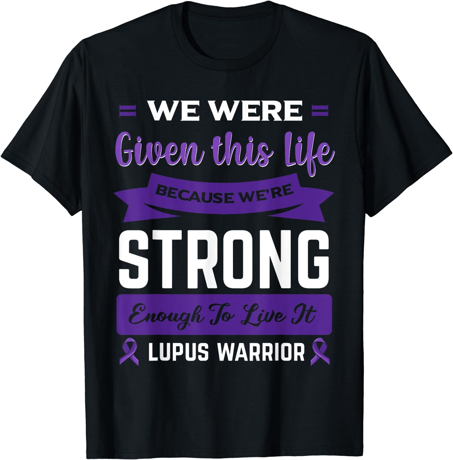 Lupus Warrior Purple Awareness Ribbon Fight SLE Gift Idea T-Shirt - Walmart.com
