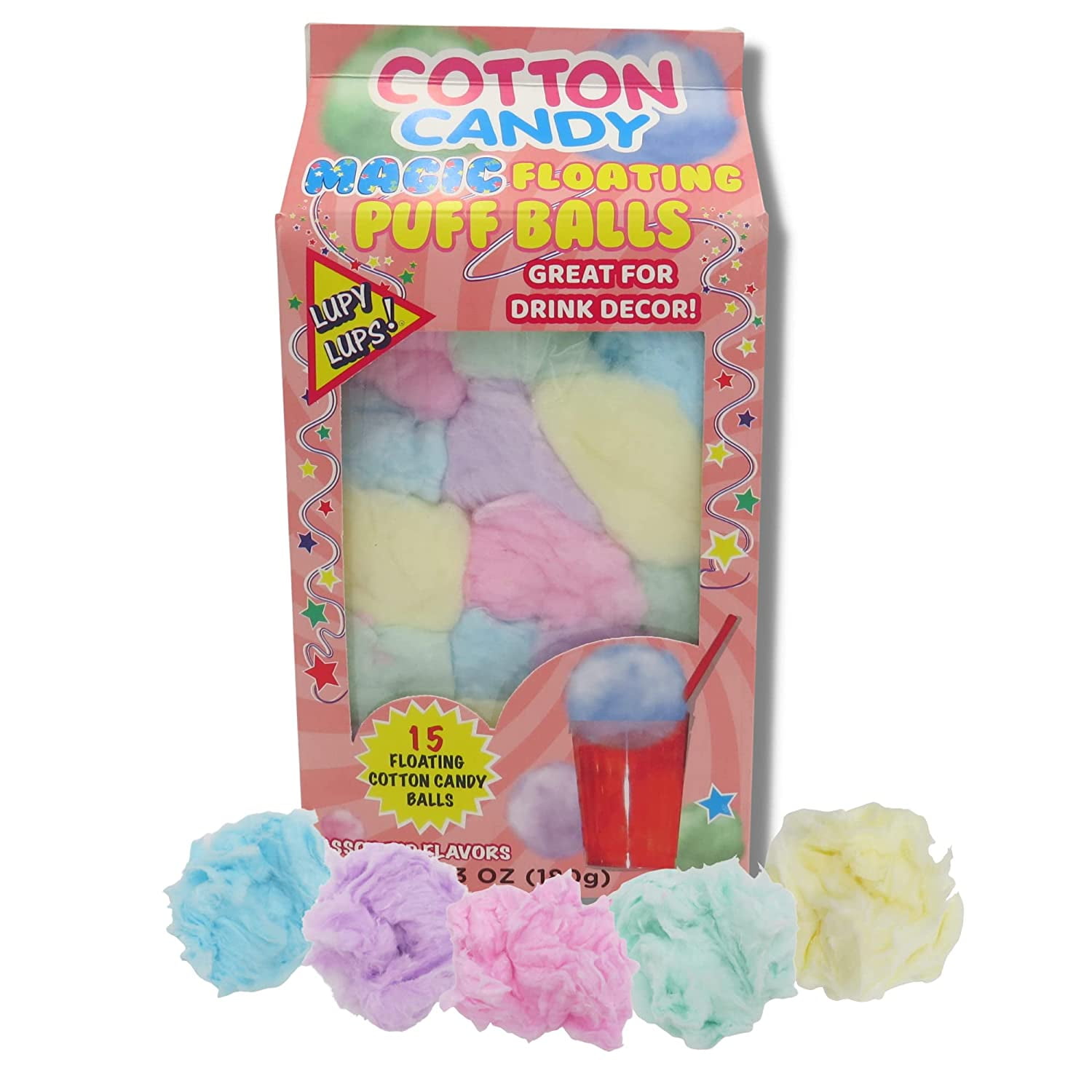 Lupy Lups! Magic Floating Puff Balls Cotton Candy 6.3 oz. Box - Walmart.com