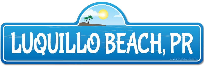 Luquillo PR Puerto Rico Beach Street Sign | Indoor/Outdoor | Surfer ...