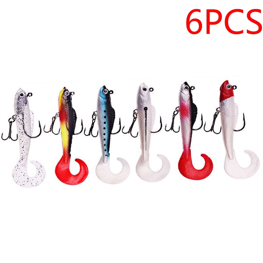 Lure 6 Pcs Affordable Pack 9CM /9.5G Red Head Pack Simulation Lead Fish ...
