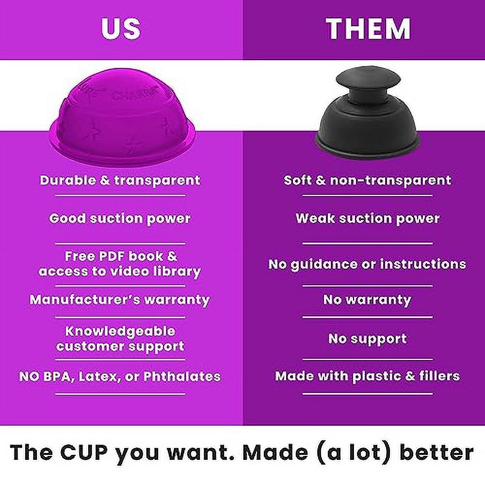 Lure Essentials Cupping Therapy Set 8 Professional Silicone Cupping ...