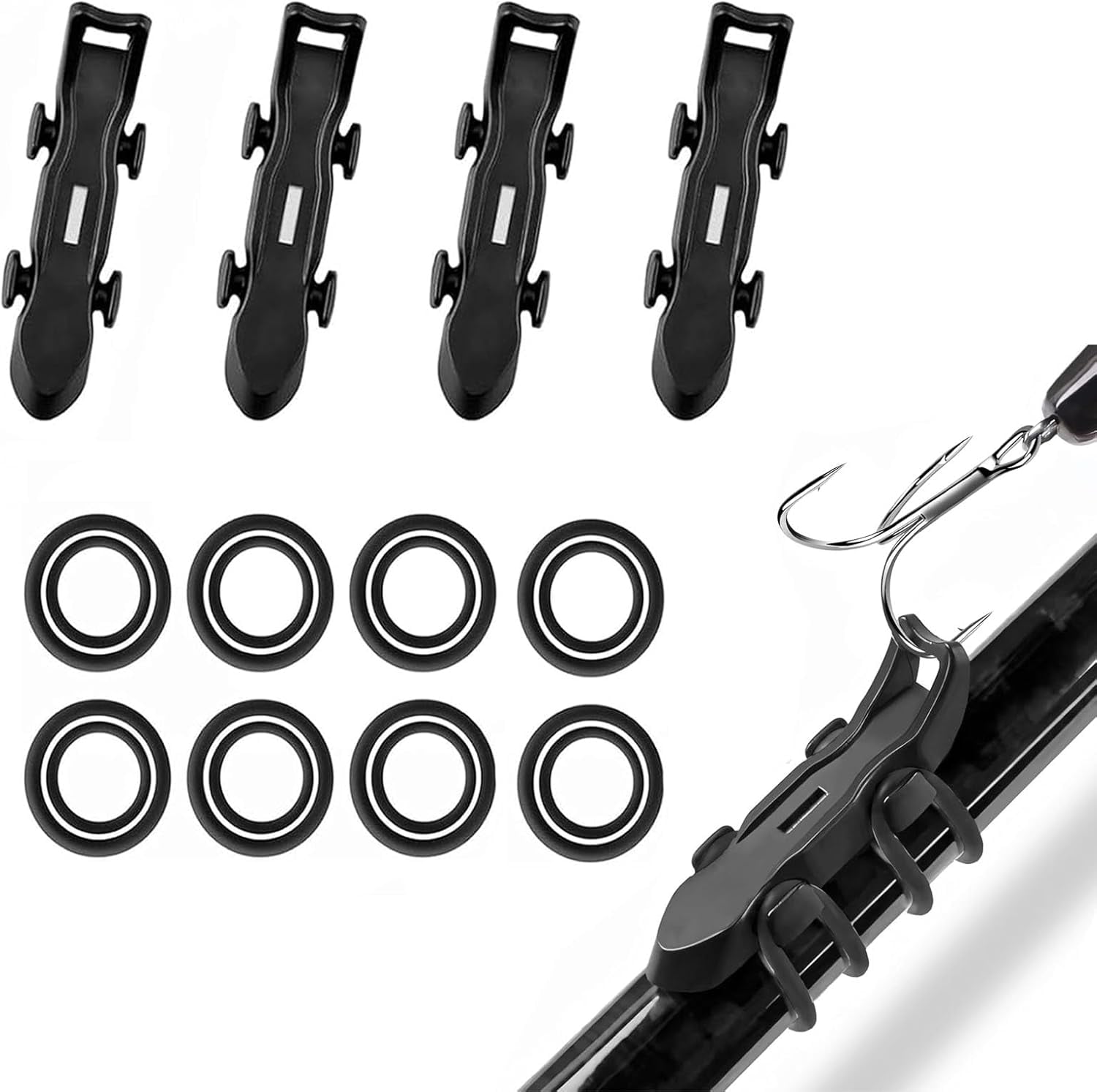 Lure Magnetic Hooker, 4Pcs Hook Keeper for Fishing Rod, Lure Magnetic ...