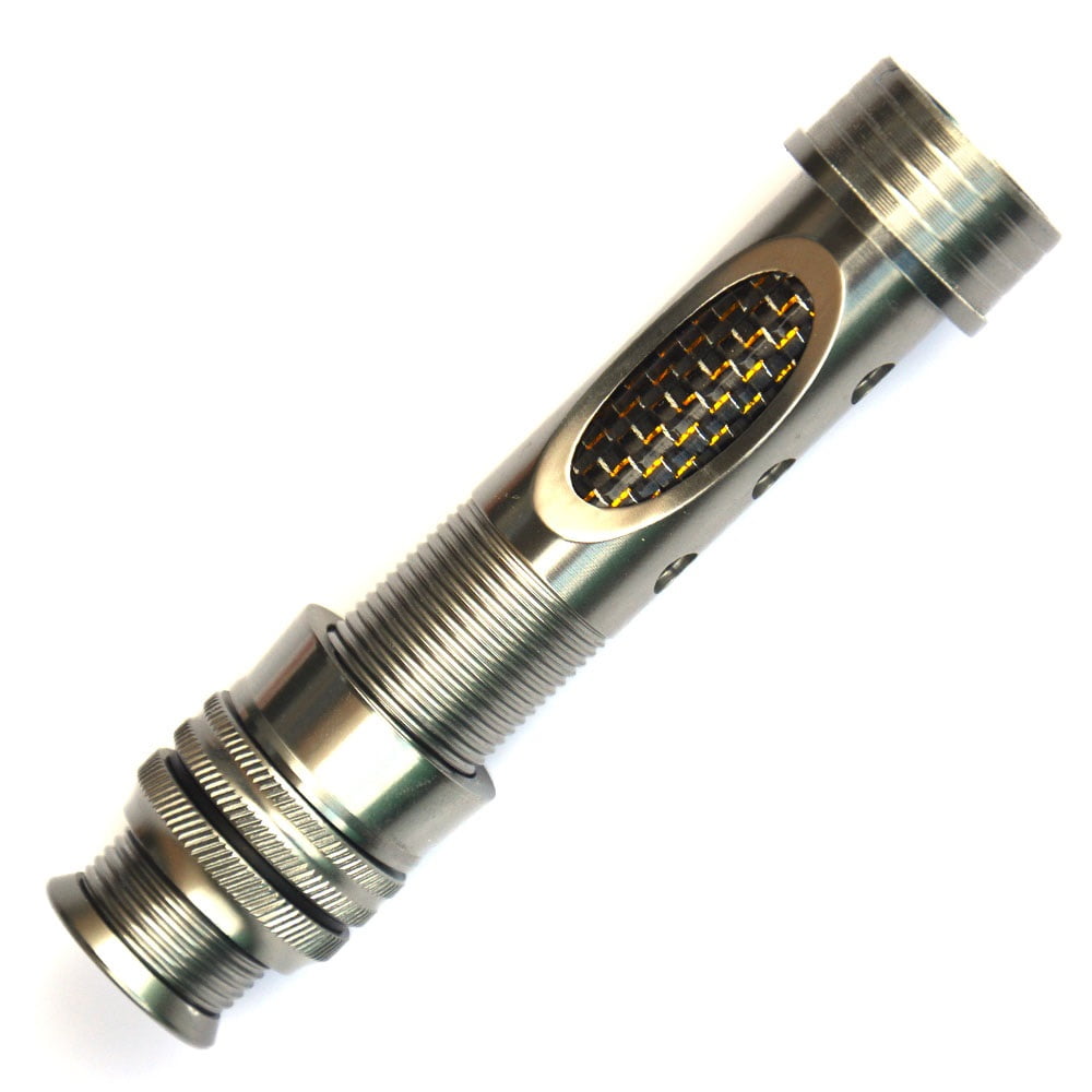 LureSport 2pcs Fly Reel seat Aluminum Body Gold Thread Carbon Tube ...