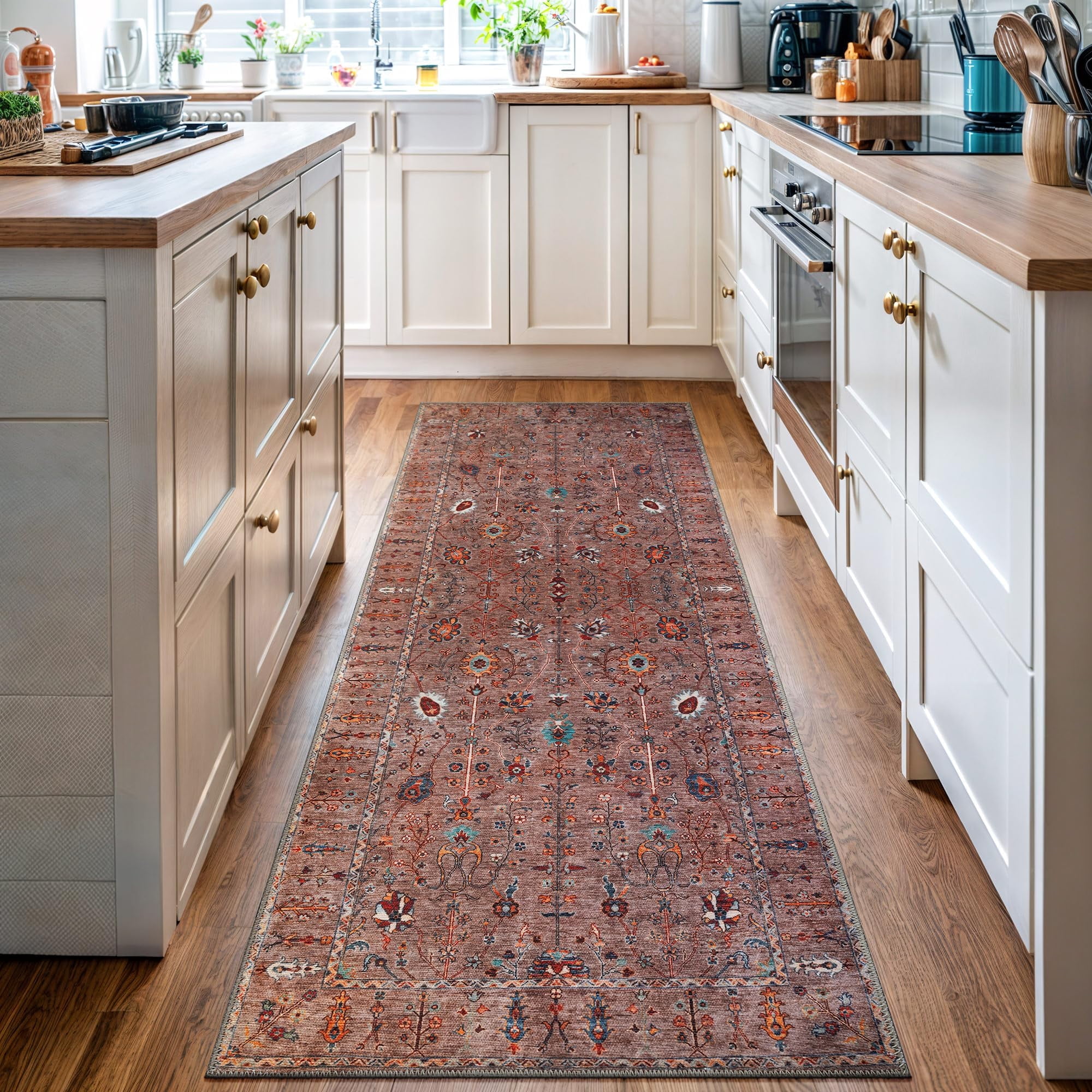 Luria Rugs Easy Care 2'6" x 10' Non-Slip 10 Foot Long Runner Rug for ...