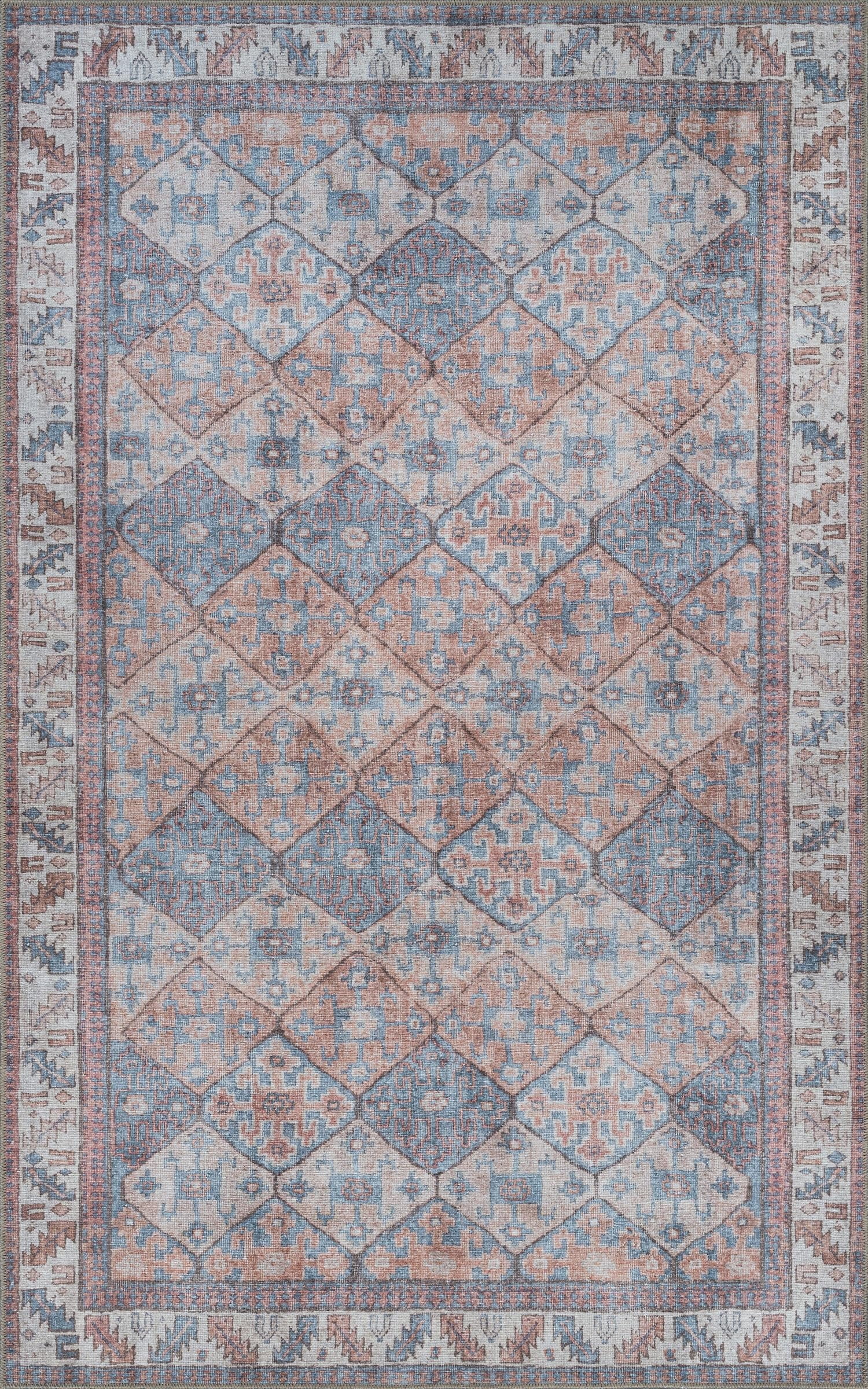 Luria Rugs Easy Care 4' x 6' Non-Slip Small Area Rug for Kitchen ...