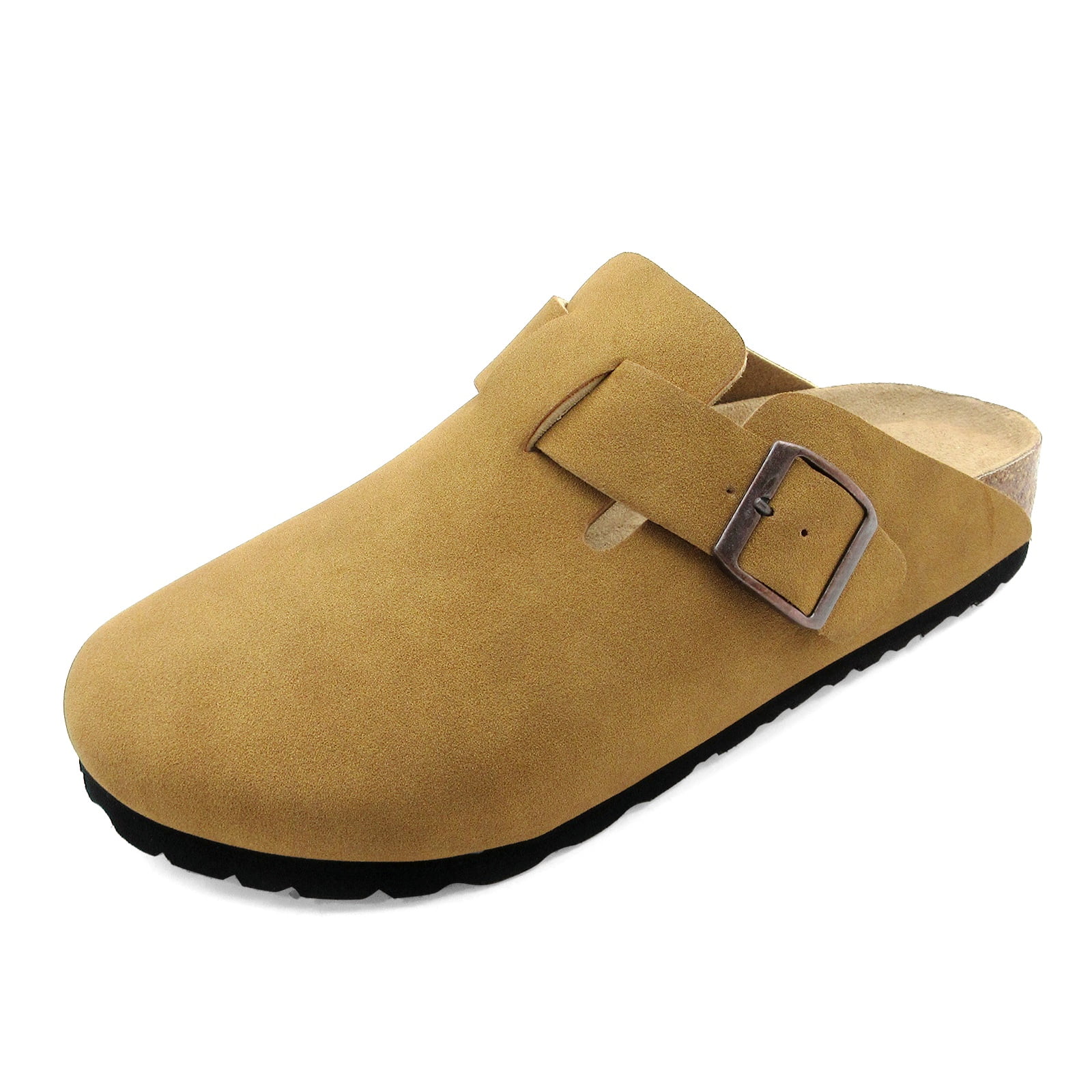 Lurnyet Women Slip On Suede Clogs with Buckle Closure Sandal - Walmart.com