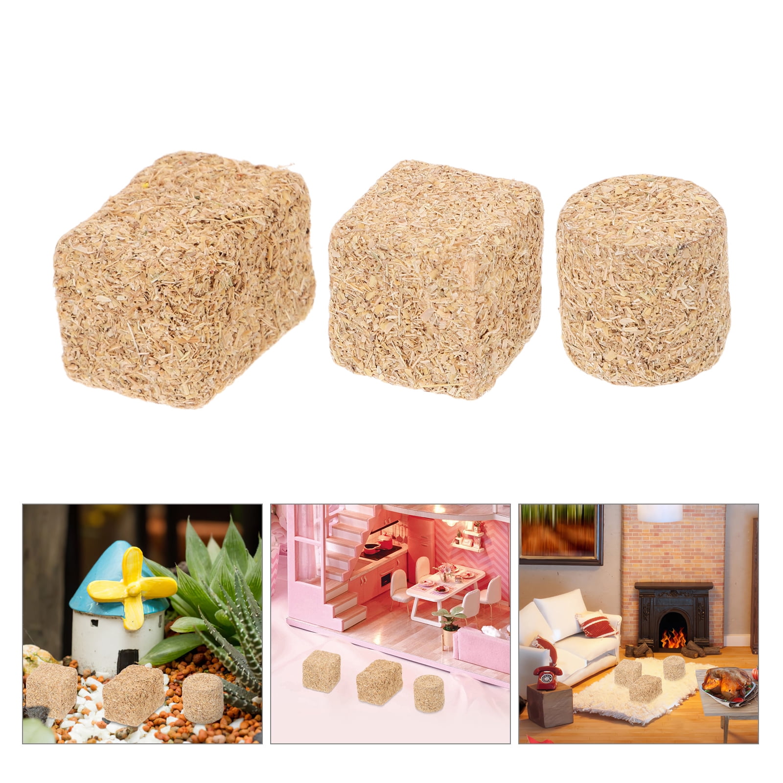 Lurrose 12pcs Stackable Haystack Autumn Style Mini Hayrick Ornament ...