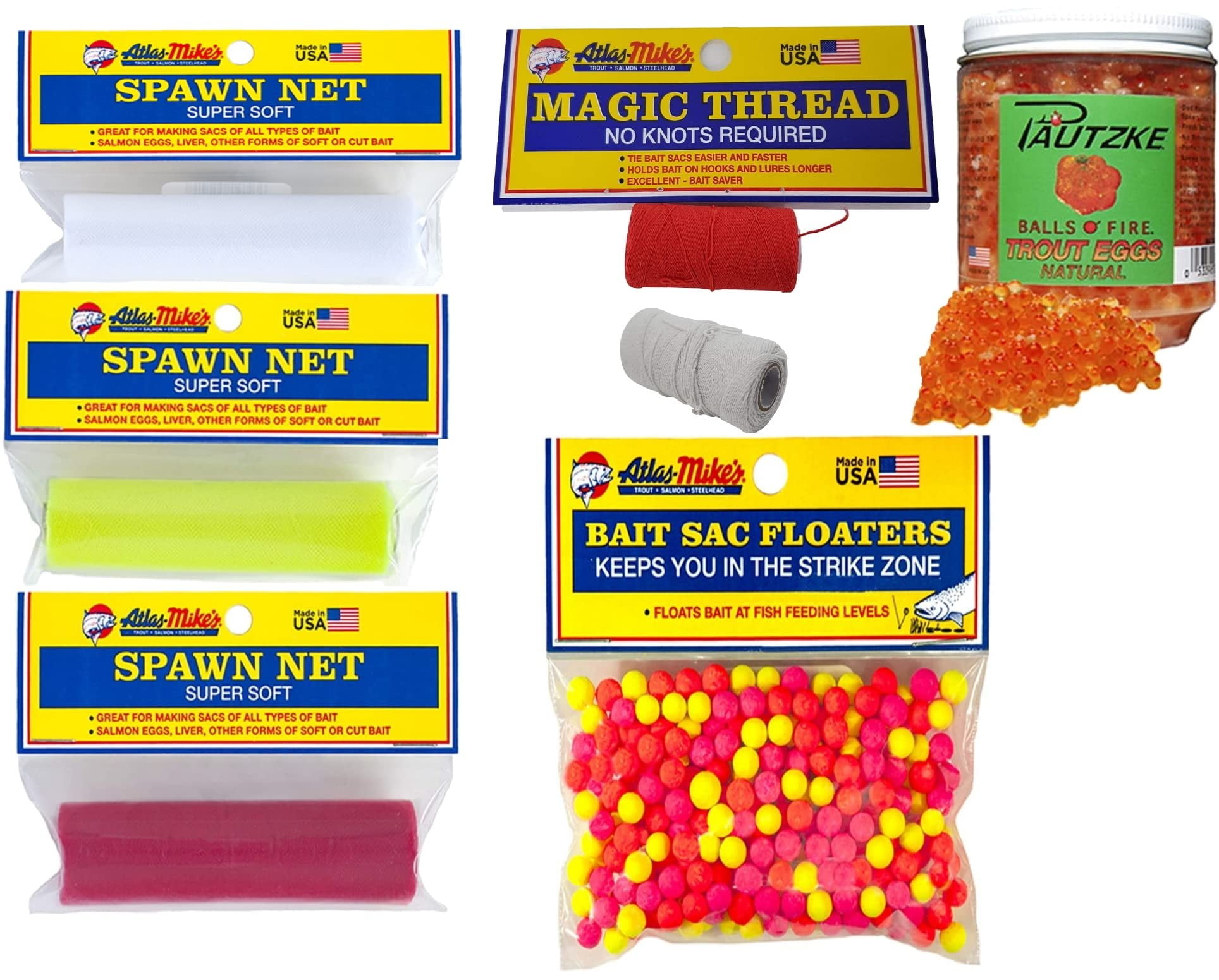 Lurwind Salmon Trout Fishing Build Your Own Spawn Sac Kit Bundle ...