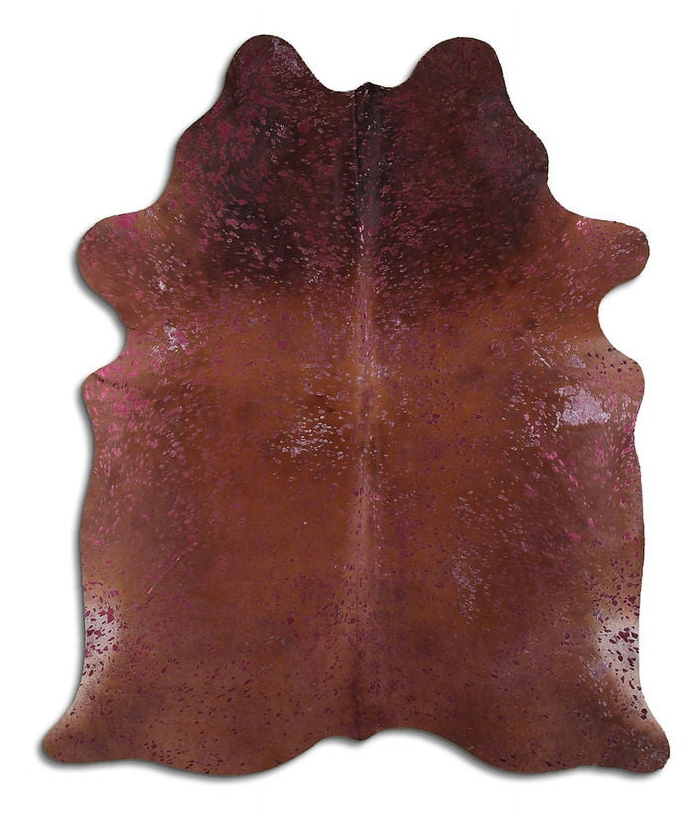 Luscious cowhide rugs for sale BURGUNDY METALLIC ON BROWN rug - Walmart.com