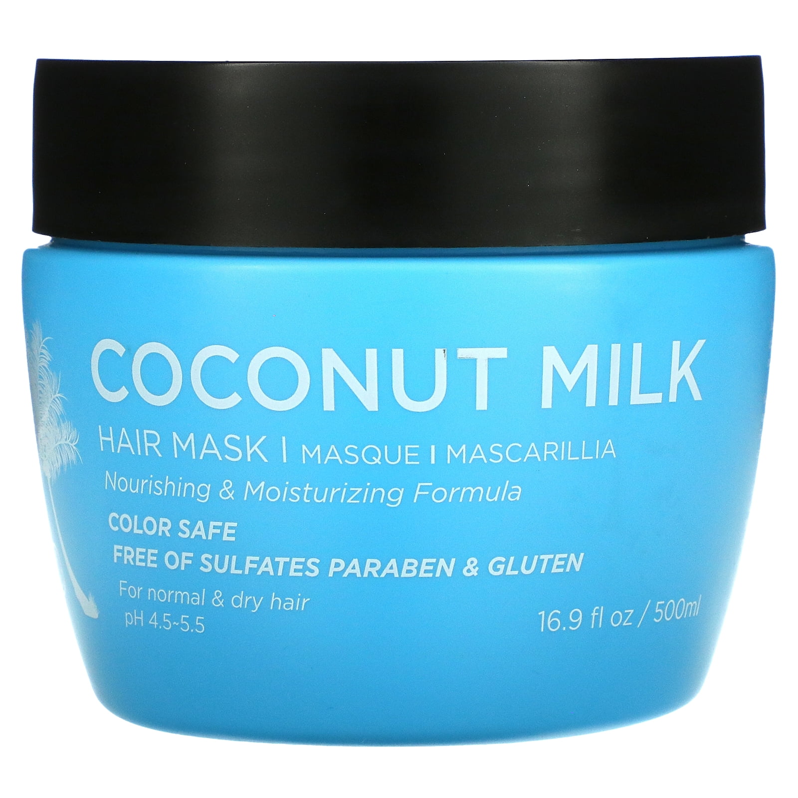 Coconut Milk Hair Mask, 16.9 fl oz (500 ml), Luseta Beauty - Walmart ...