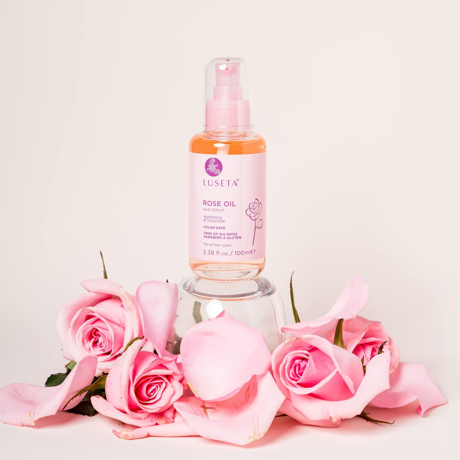 Luseta Rose Oil Hair Oil Moisturizing, Hydrating & Nourishing Serum for ...