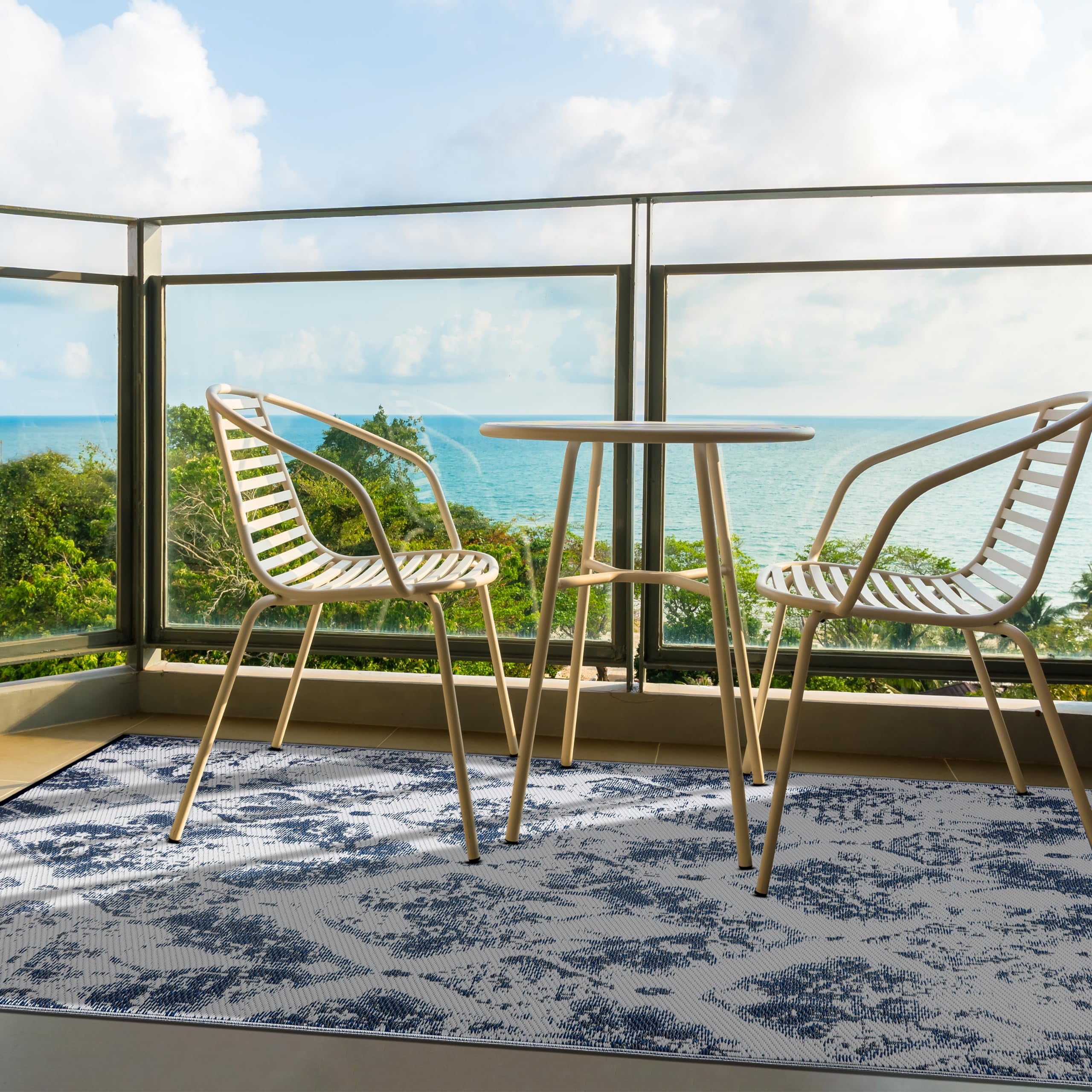 Lush Ambience Outdoor Rug - Waterproof, Reversible, Crease Free, Fade ...