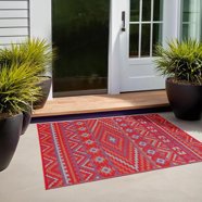 Fab Habitat Chevron Outdoor Rug - Waterproof, Fade Resistant, Crease ...