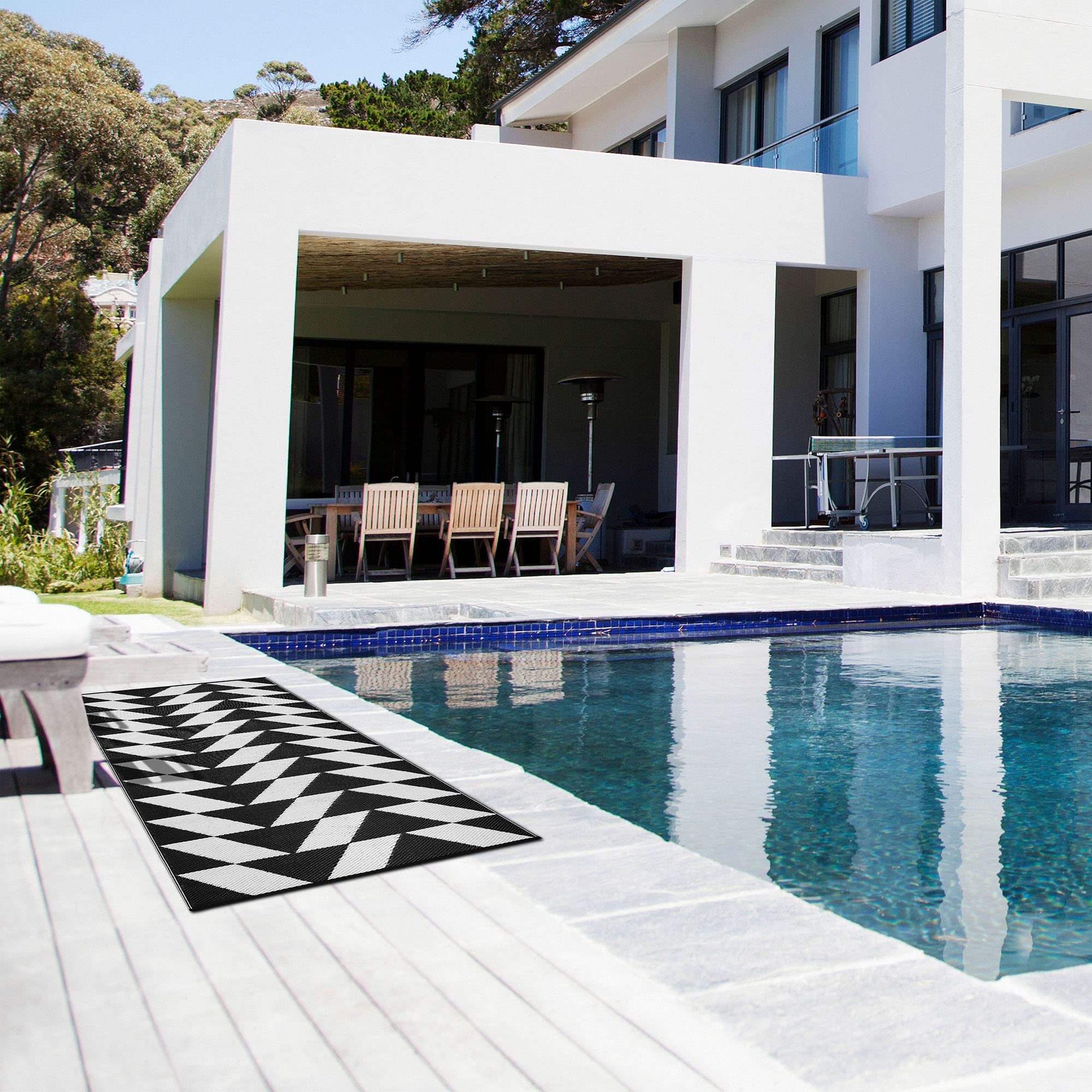 Lush Ambience Outdoor Rug - Waterproof, Reversible, Crease Free ...