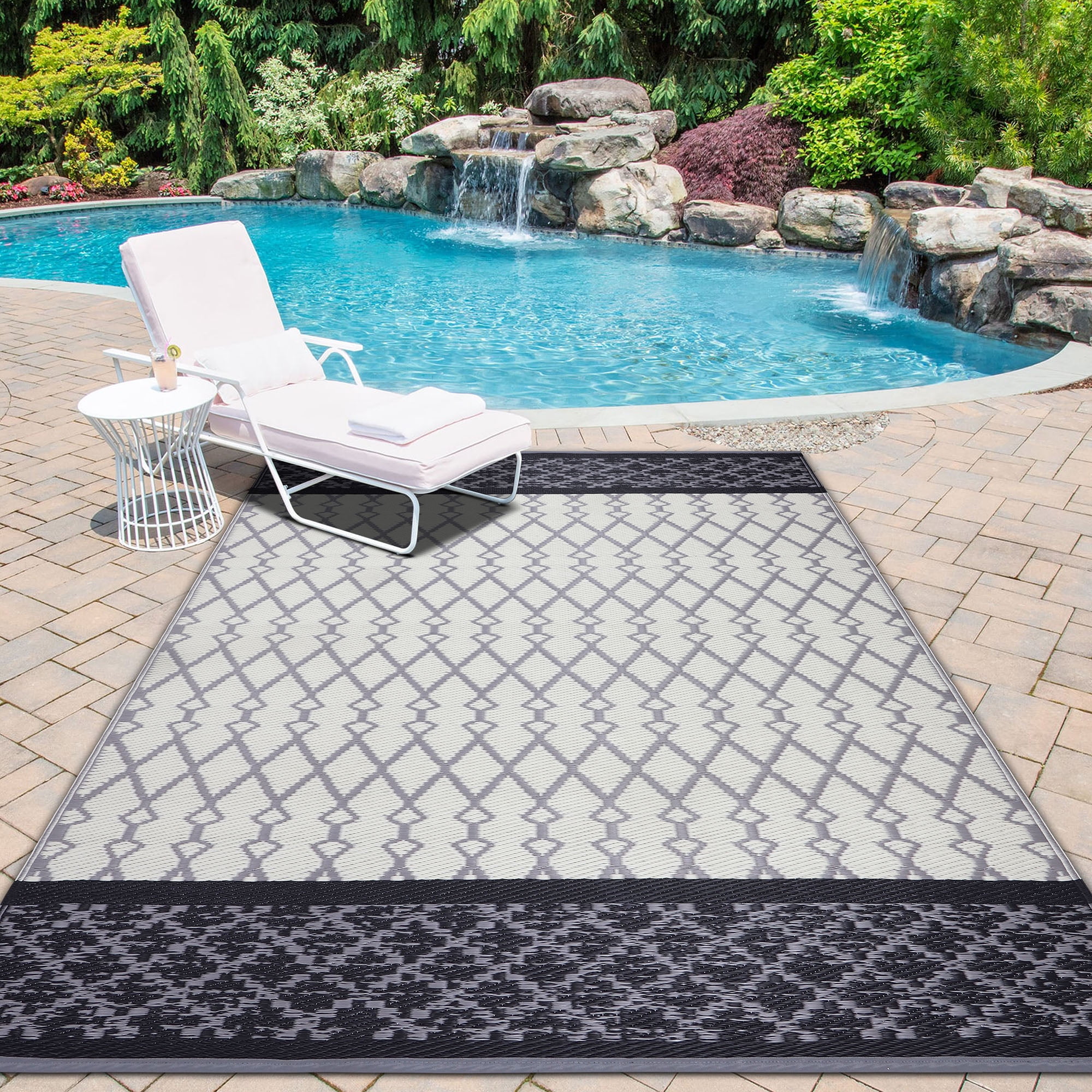 Lush Ambience Outdoor Rug - Waterproof, Reversible, Crease Free ...