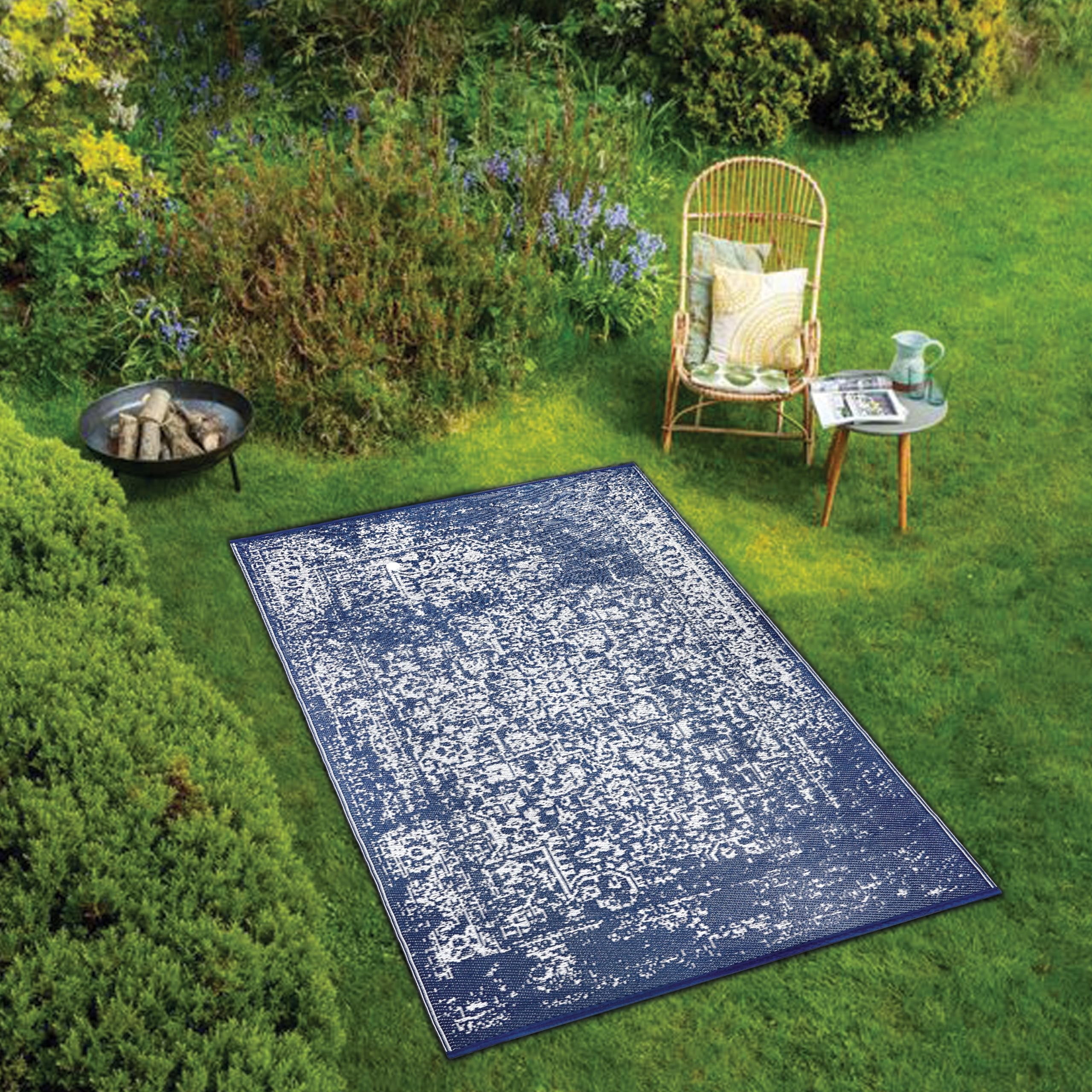Lush Ambience Outdoor Rug - Waterproof, Reversible, Crease Free ...