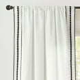 Lush Décor Olivia Ric Rac Embroidery Border Window Panel Light Linen ...