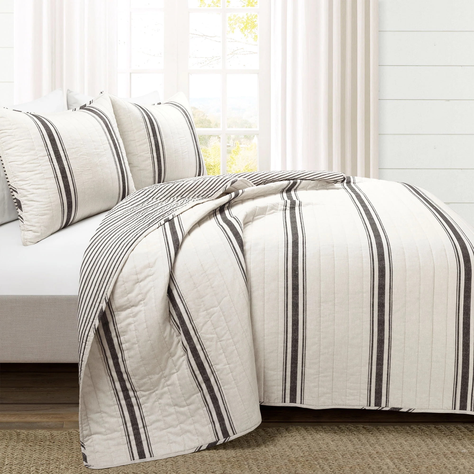 Lush Decor 320 Thread Count 3 Piece Quilt Set, King - Walmart.com