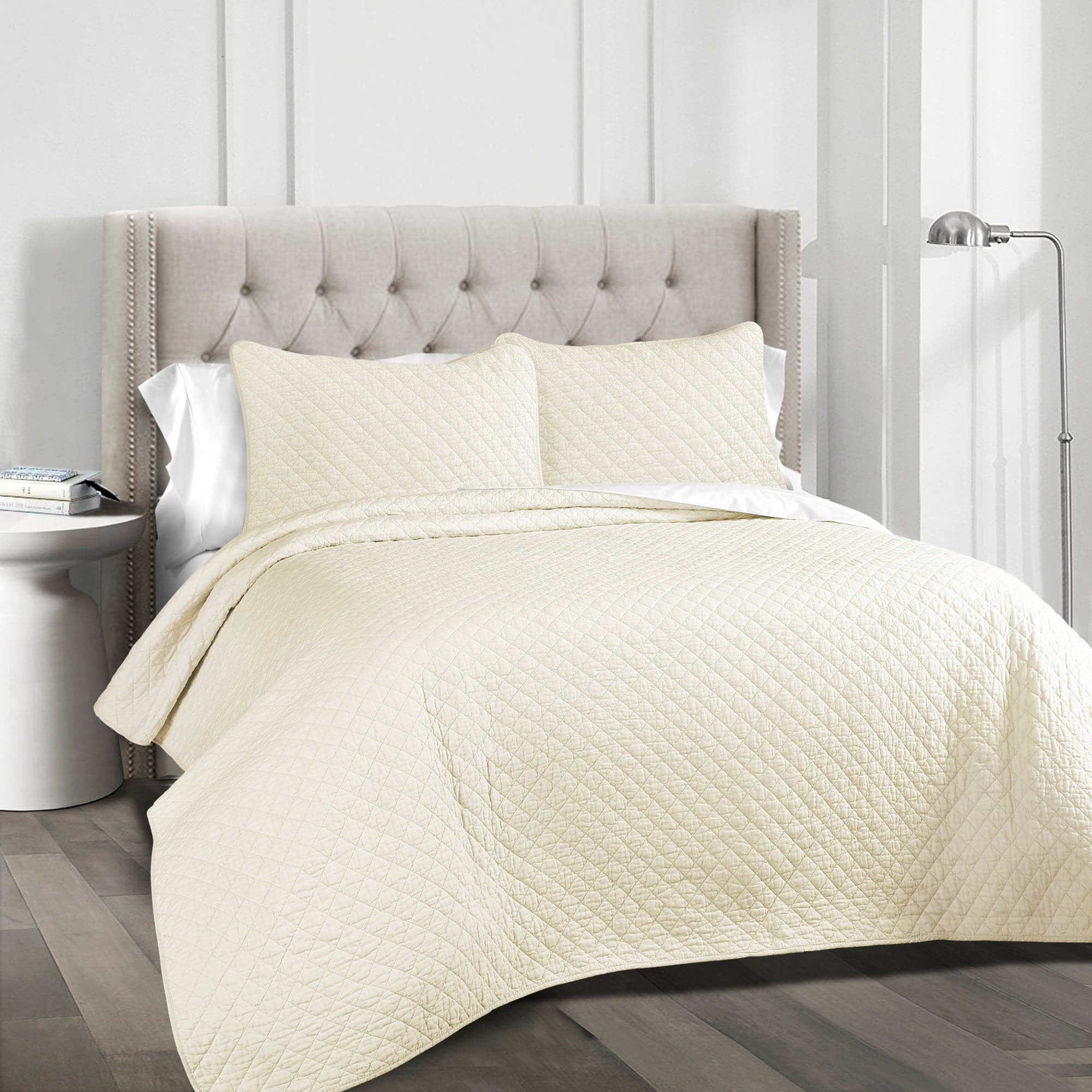 Lush Decor Ava Diamond Queen Size Soft Cotton Quilt Bedding Set ...