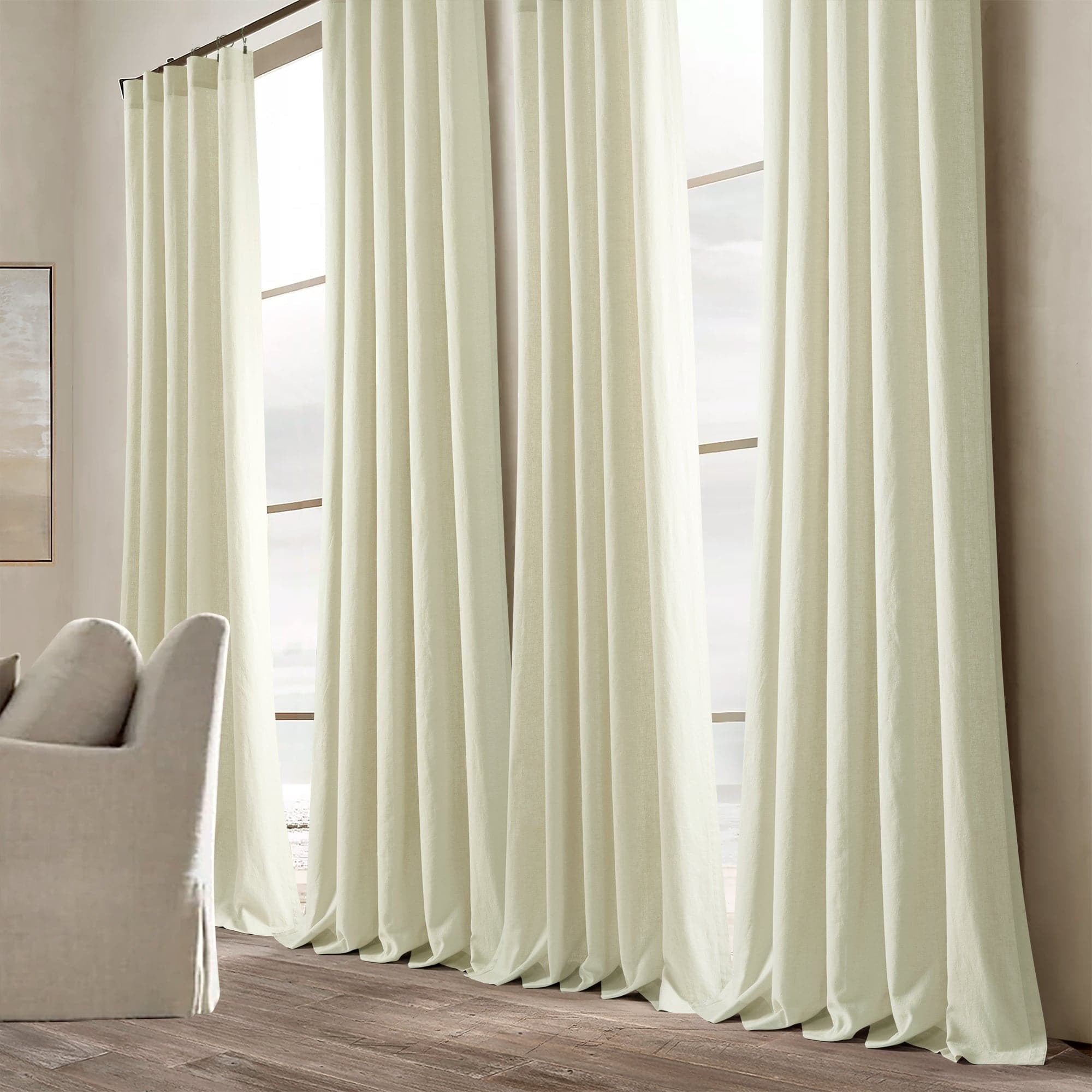 Lush Decor Belgian Flax Single Window Panel - Gray - Single-108 x 50 ...