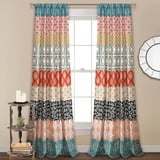 Lush Decor Bohemian Stripe Window Curtain Panels Set, Bright Colors ...