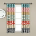 Lush Decor Bohemian Stripe Window Panels, Set of 2 - Turquoise and ...