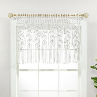 Lush Decor Boho Macramé Textured Valance - Gray - Walmart.com