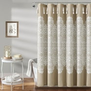 Lush Decor Riley Shower Curtain Buttercream Single 72X72 - Walmart.com