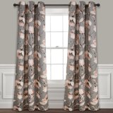 Lush Decor Delsey Floral Window Panels Blackout - Blush/Gray - 84 x 38 ...