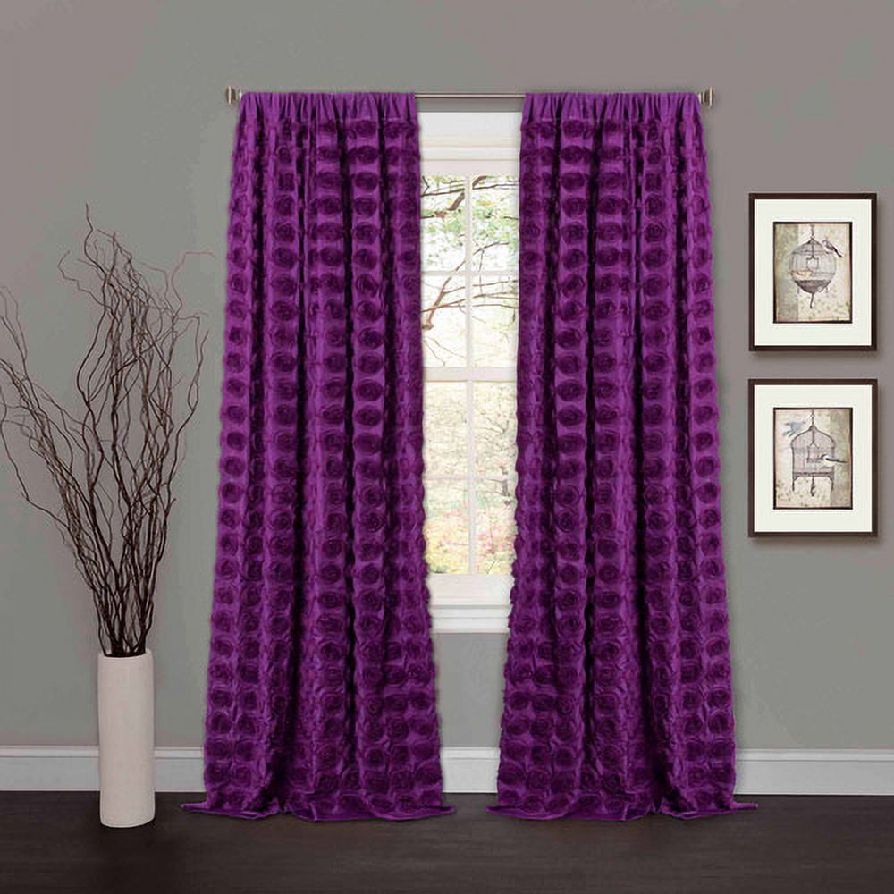 Lush Decor Emma Purple Window Curtain - Walmart.com