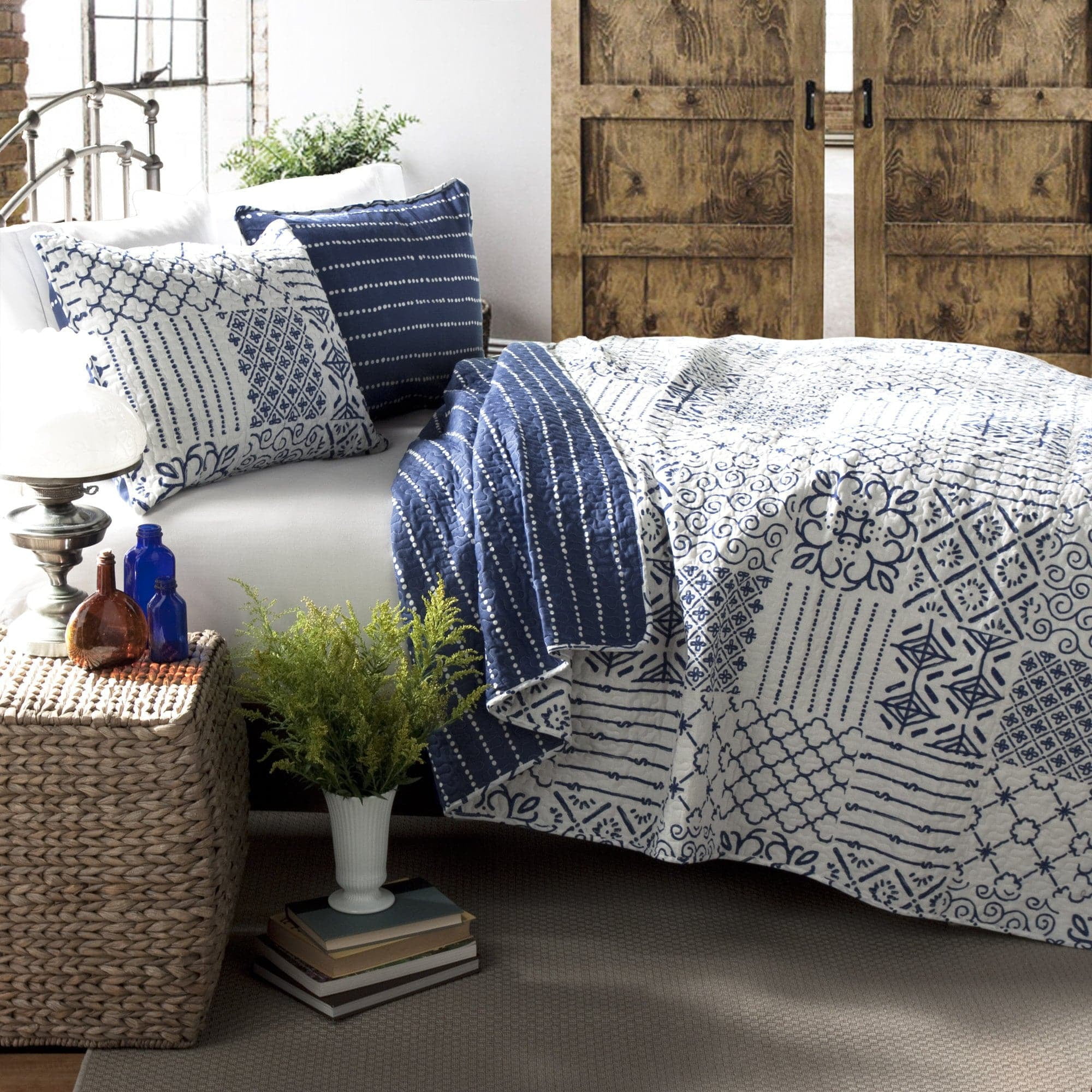 Lush Decor King Size 320 Thread Count Cotton Monique 3 Piece Bedding ...