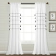 Lush Decor Farmhouse Boho Stripe Window Curtain Panels - Gray Ombre ...