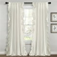 Lush Decor Farmhouse Reyna Ruffle Window Curtain Panels Neutral 54x84 ...