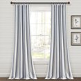 Lush Decor Farmhouse Stripe Window Curtain Panels - Black - 42 x 84 ...