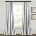 Lush Decor Farmhouse Stripe Window Curtain Panels - Black - 42 x 84 ...