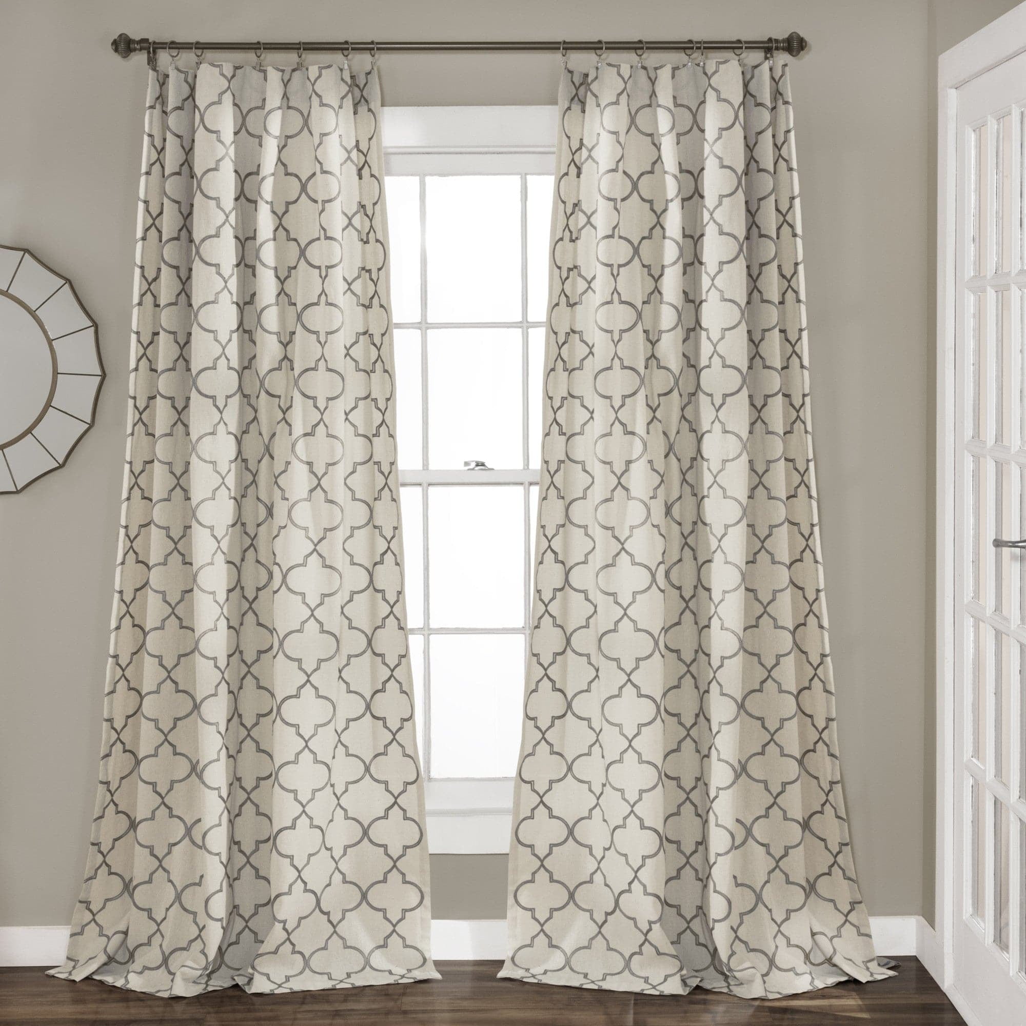 Lush Decor Geo Trellis Window Curtain Panel Set - Walmart.com