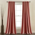 Lush Decor Julia Stripe Room Darkening 84" x 52" Stripe Red 100% ...