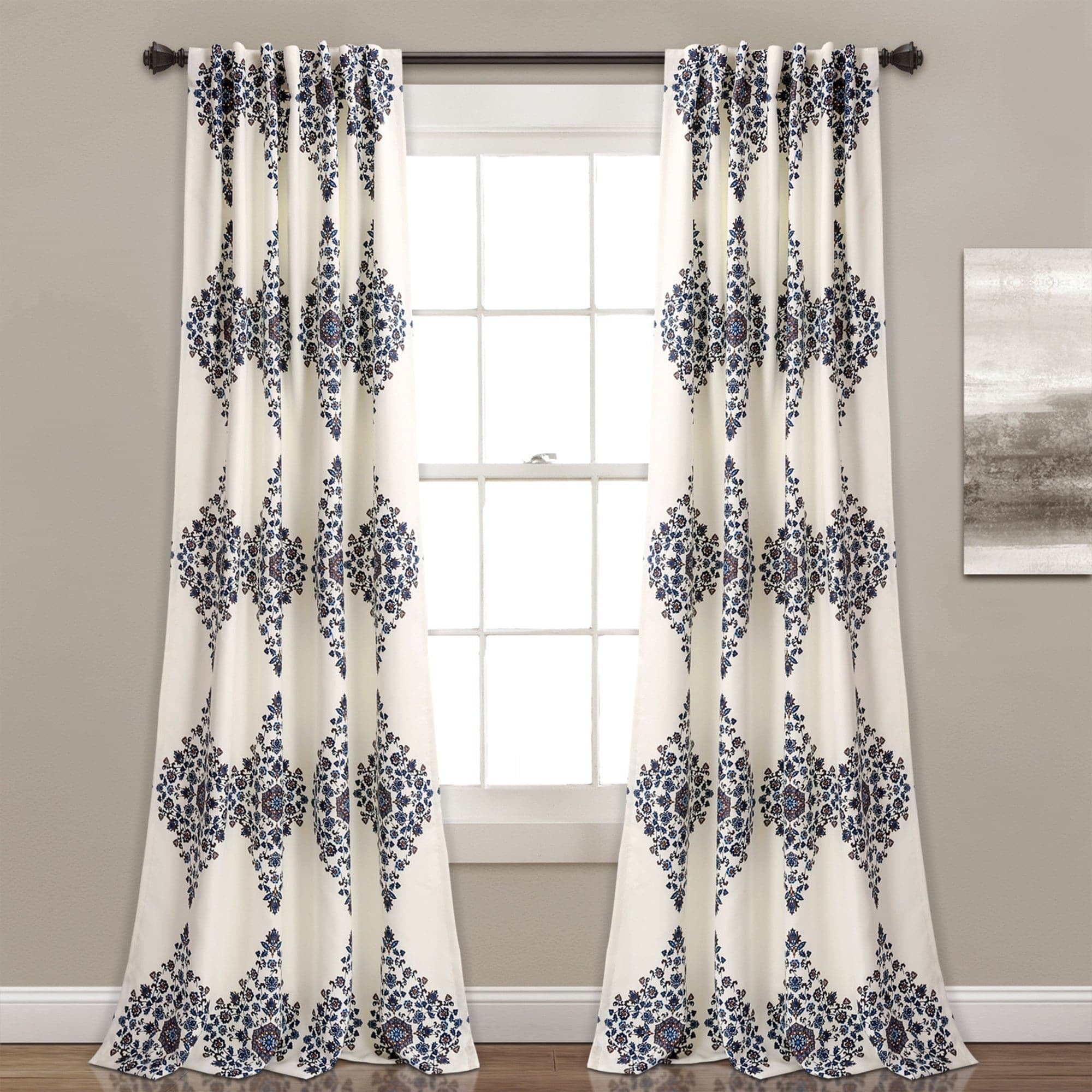 Lush Decor Keya Medallion Room Darkening Window Curtain - Walmart.com